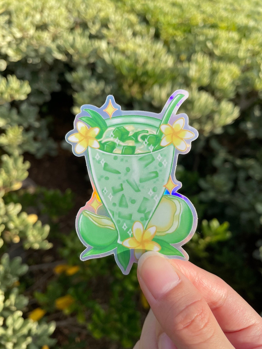 Holographic Buko Pandan Filipino Dessert Sticker | Planner Journal Food ...