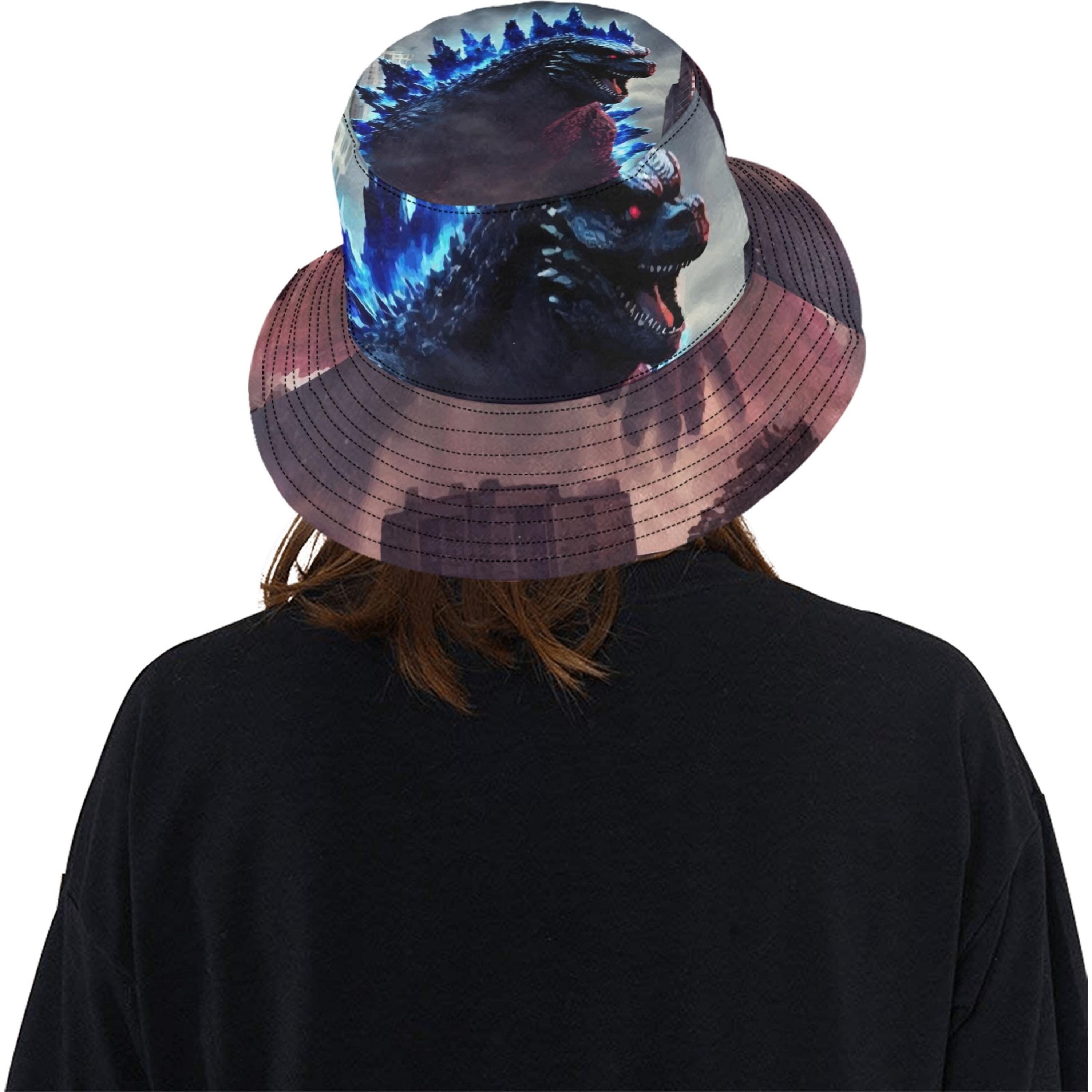 Bucket Hat Godzilla Bucket Hats for Women Godzilla Kaiju Gojira Neon ...