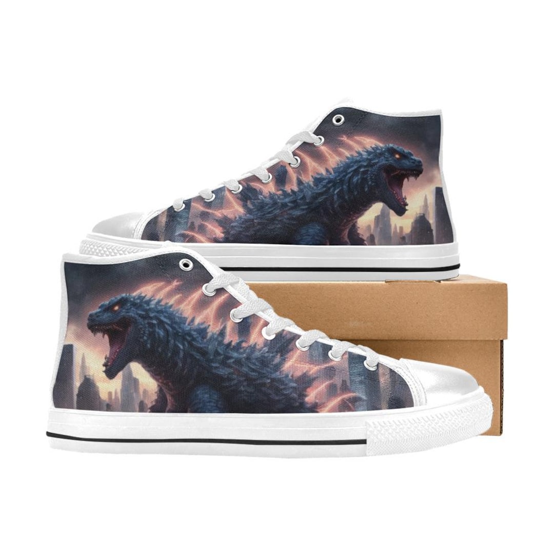 High Top Sneakers Godzilla Kids Shoes Godzillas Sneakers Gojira ...