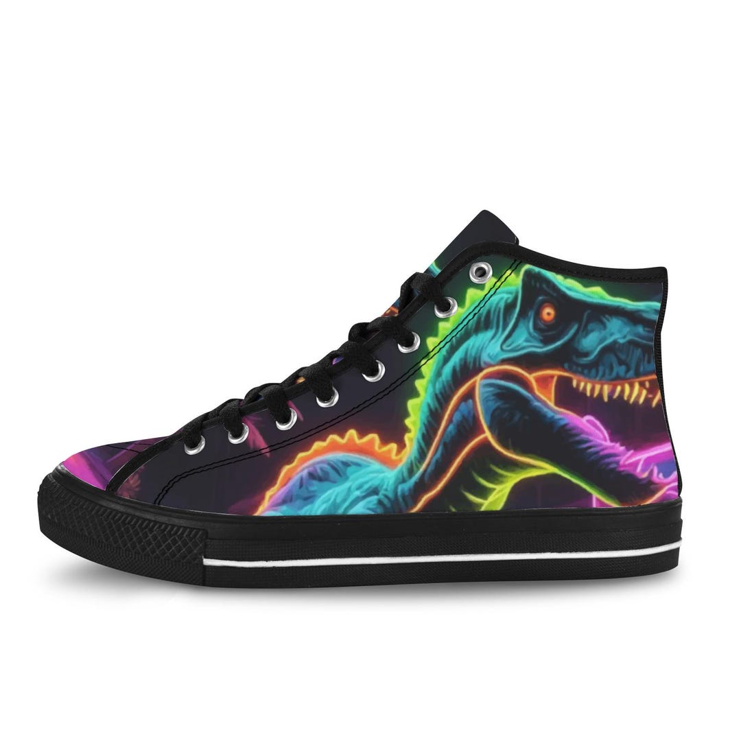 High Top Canvas Sneakers Godzilla Shoes Gojira Kaiju Sneakers Godzillas ...
