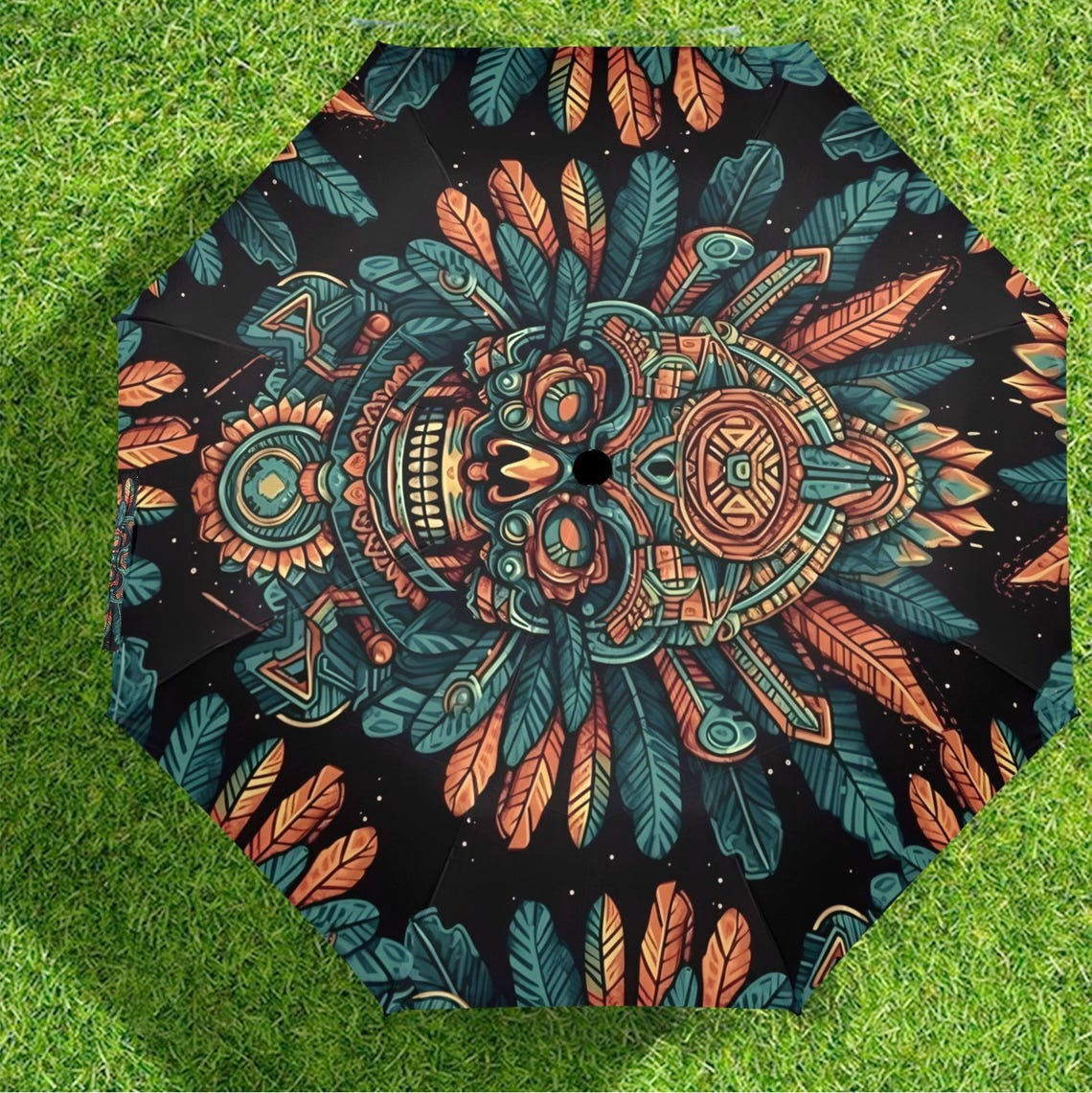 Umbrella Semi Automatic Foldable Mexico Mayans Mayan - Etsy