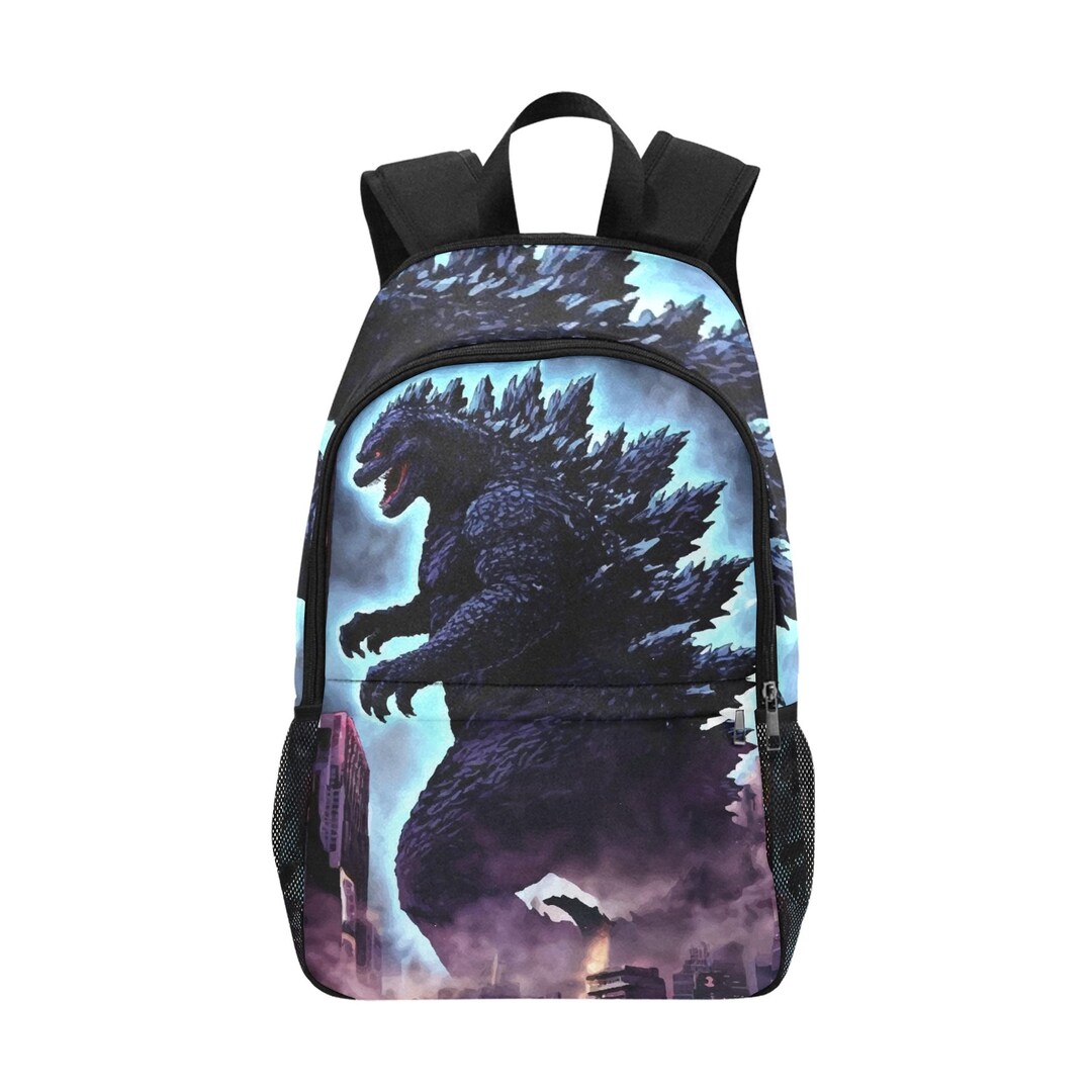 Kaiju Godzilla Backpack Vintage Japanese Monster Canvas School Bag - Etsy