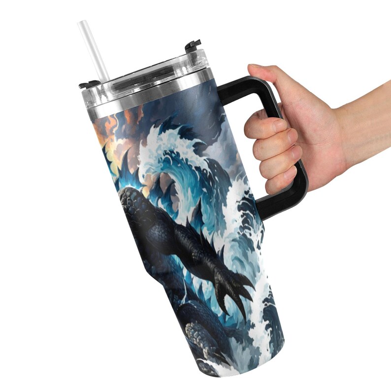 Godzilla Tumbler 40oz Kaiju Stainless Steel Coffee Cup - Etsy