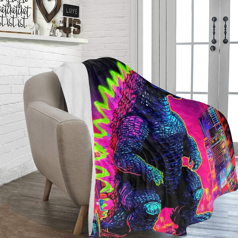 Blanket Personalized Blankets Godzilla Blanket Kauju Gojira Comics ...