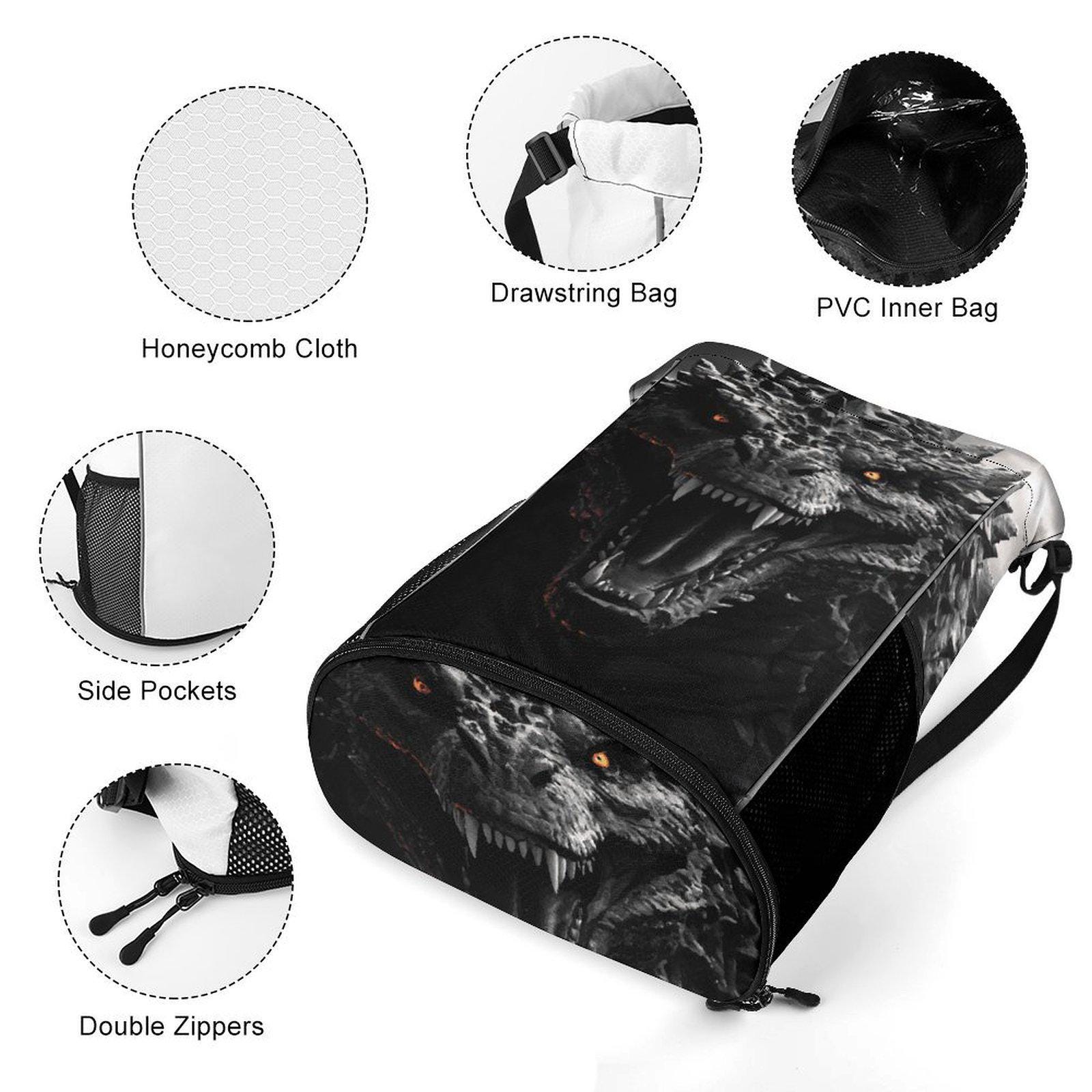 Drawstring Bag Kaiju Gym Bag Godzilla Bag Godzillas Rucksack Gojira ...