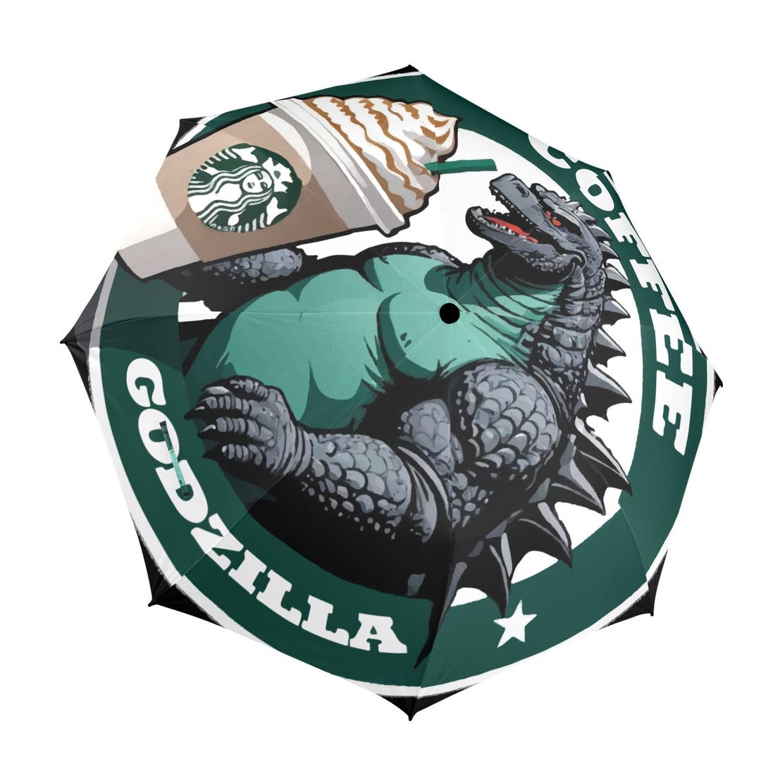 Umbrella Coffee Godzilla Umbrellas Gojira Kaiju - Etsy