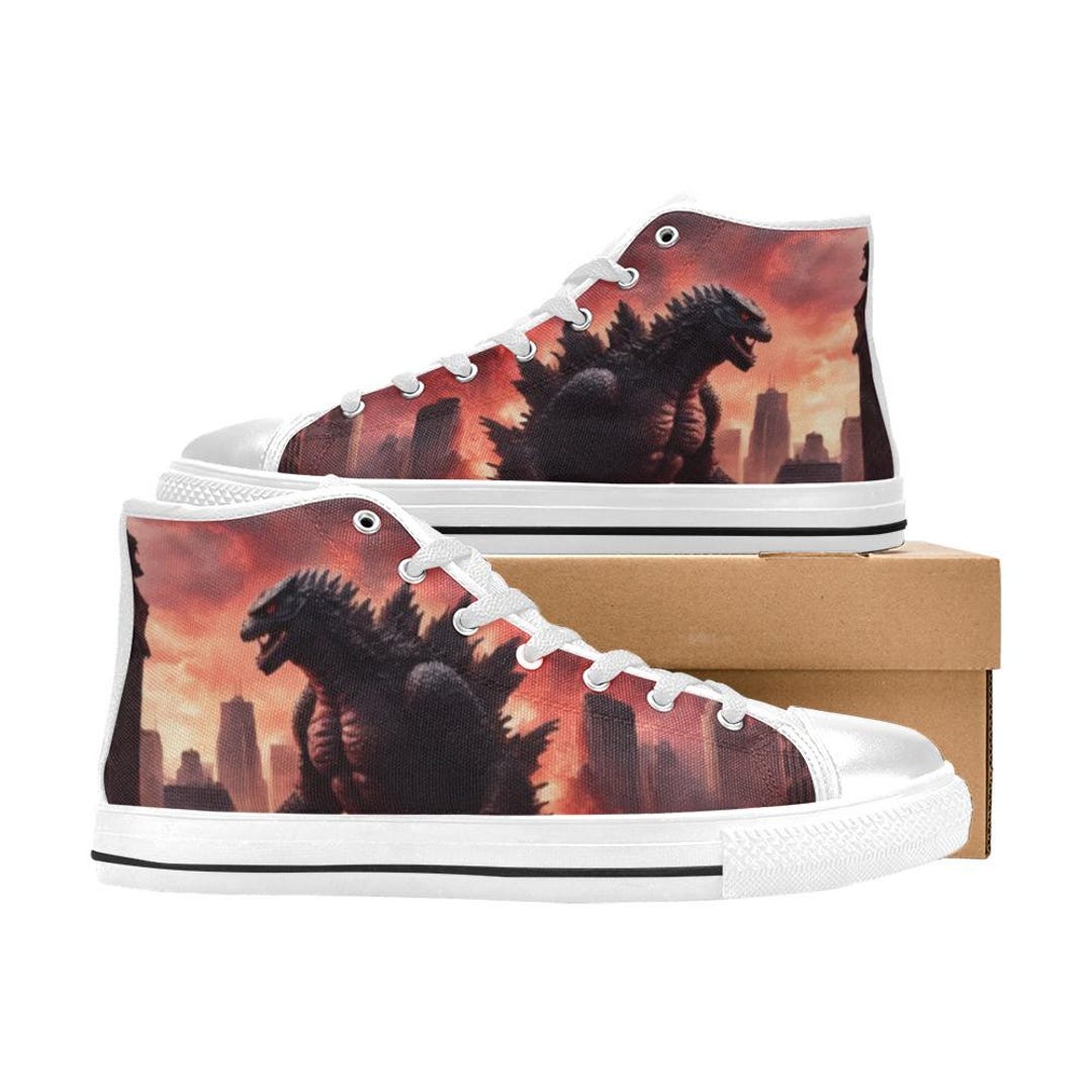 High Top Sneakers Godzilla Kids Shoes Gift - Etsy