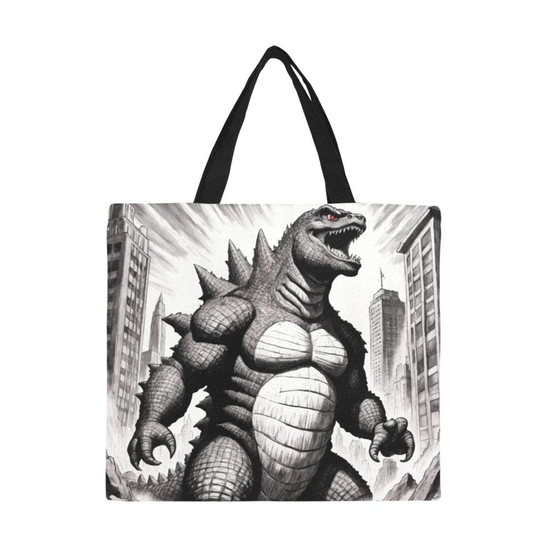 Tote Bag Godzilla Shopping Bag Godzillas Pencil Gojira Kaiju - Etsy