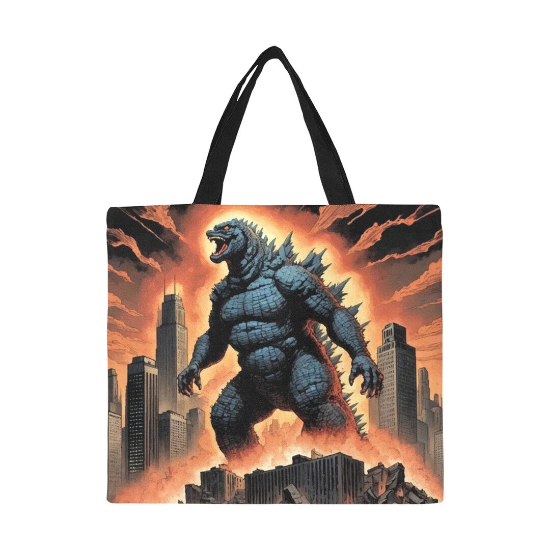 Godzilla Kaiju Tote Bag Minimalist Gojira Art - Etsy