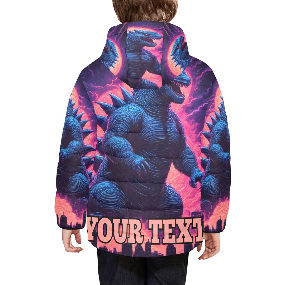 Godzilla Padded Bomber Jacket Personalized Gojira Gift - Etsy
