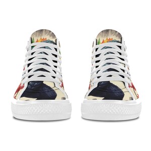 High Top Canvas Sneakers Godzilla Shoes Gojira Kaiju Sneakers Godzillas ...