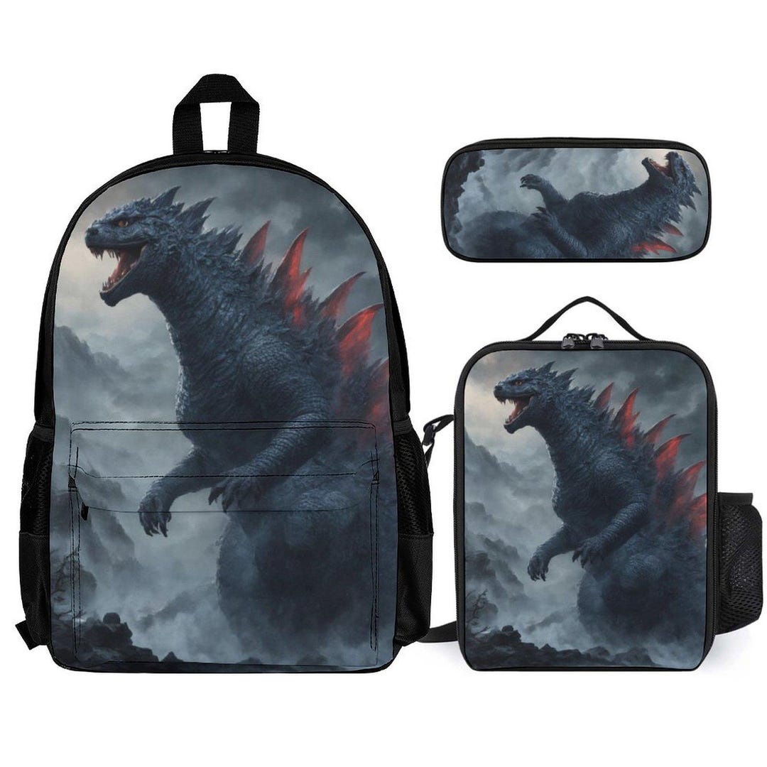 Backpack Combo Set Godzilla Lunch Box Gojira Pencil Case Kaiju ...