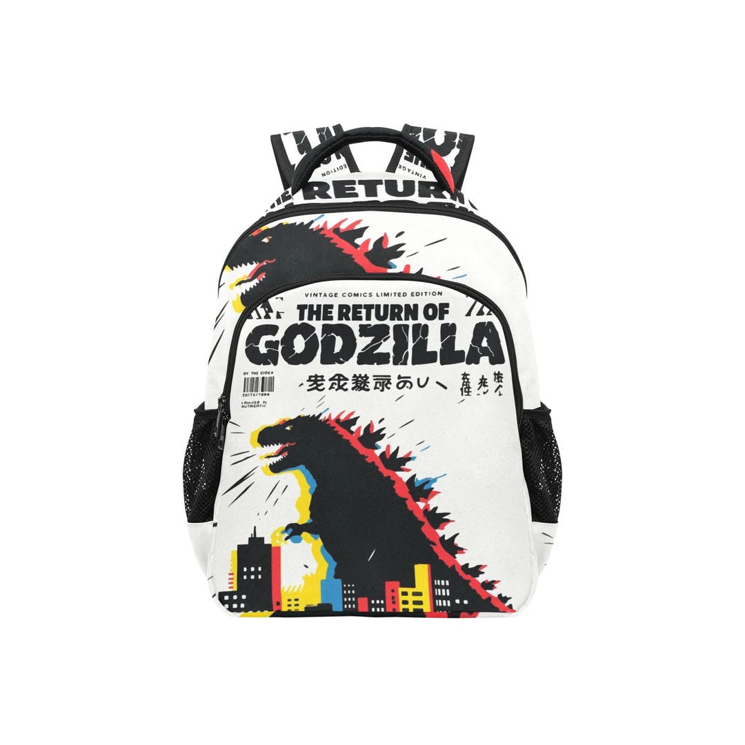 Backpack School Backpack Big Bag School Rucksack Godzilla Gift ...