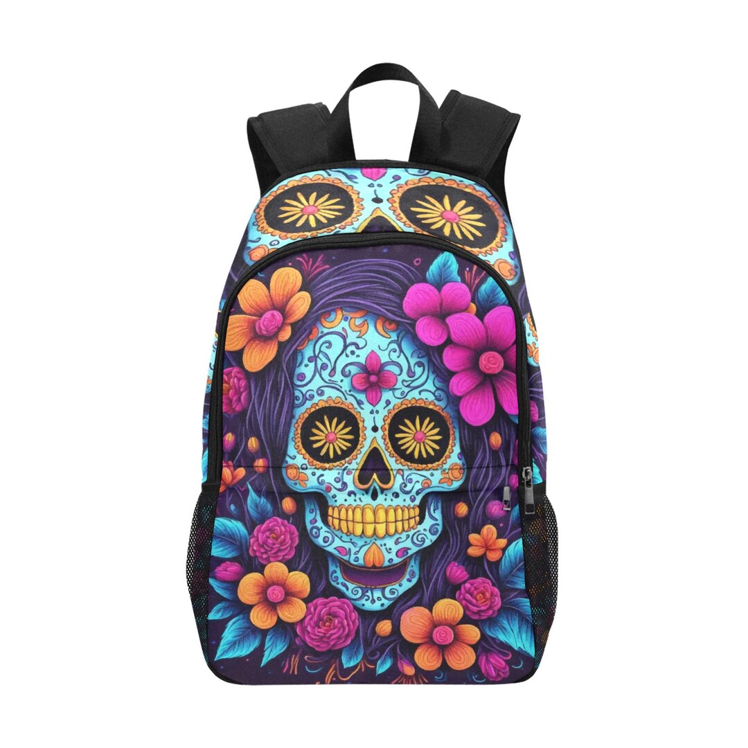 Backpack School Chicano Backpacks Sugar Skull Backpack Personalized ...