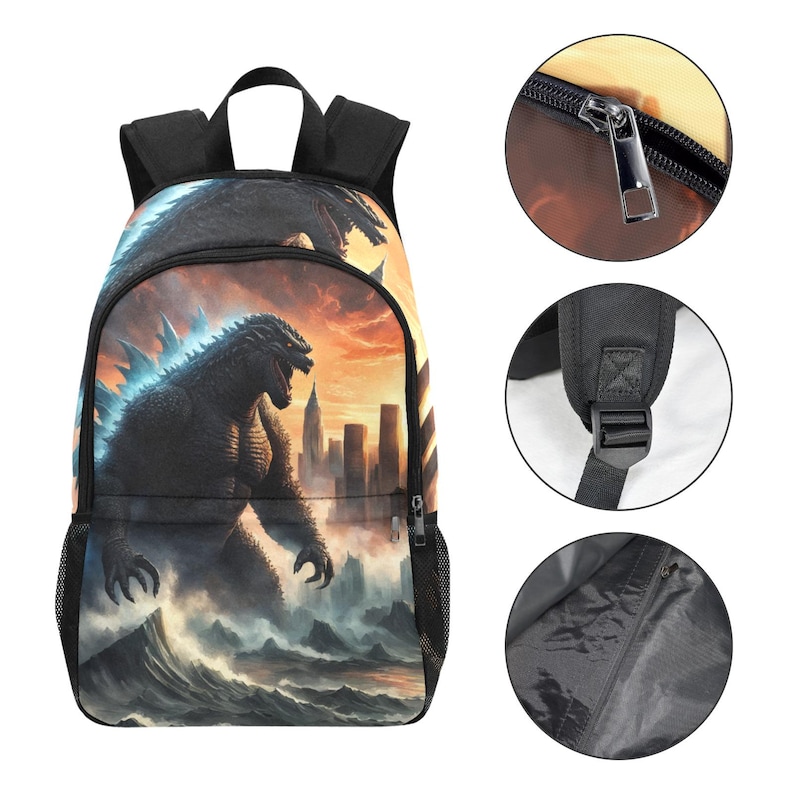 Backpack School Godzilla Backpack Gojira School Backpack Kaiju Backpack ...