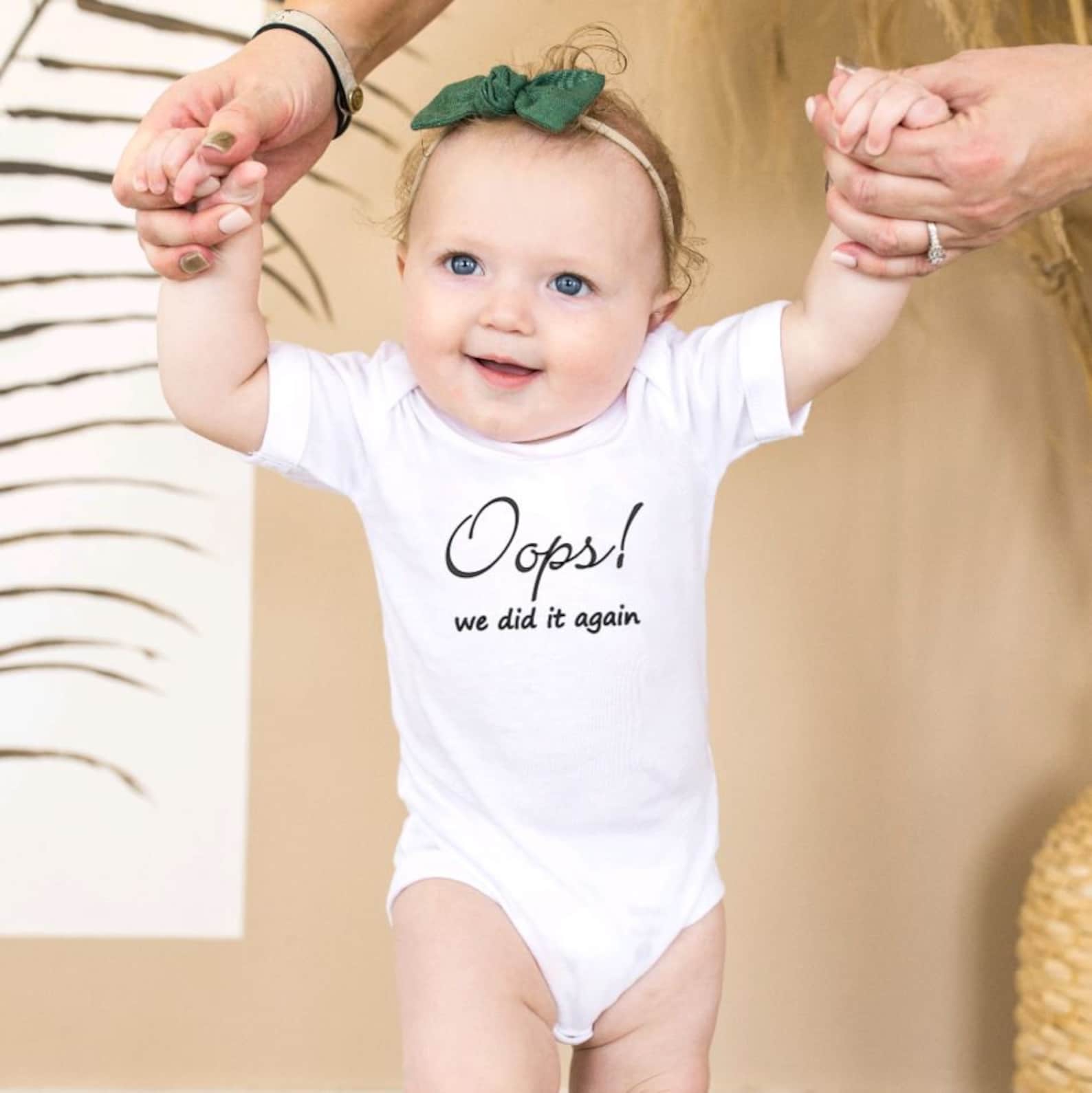 Oops We Did It Again, Baby Announcement, Pregnancy Reveal, Custom Baby ...