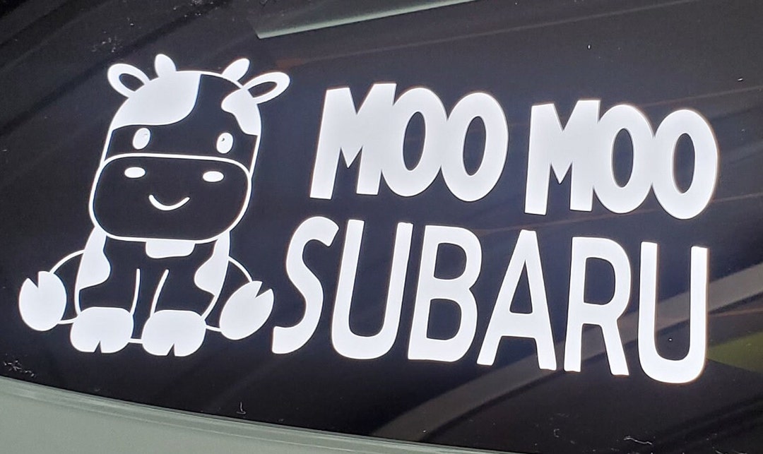 MOO MOO Subaru Decal What Better Way to Show Your Moo Love - Etsy