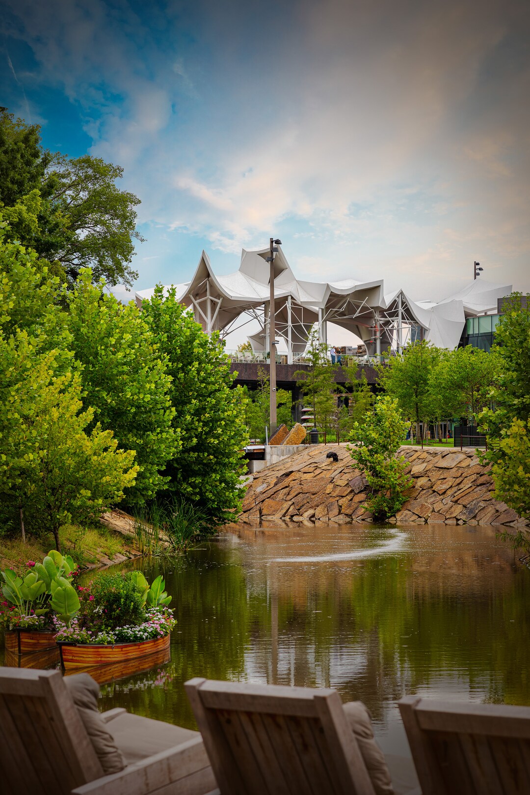 Tulsa Wall Art - Gathering Place Boathouse; Parks & Recreation ...