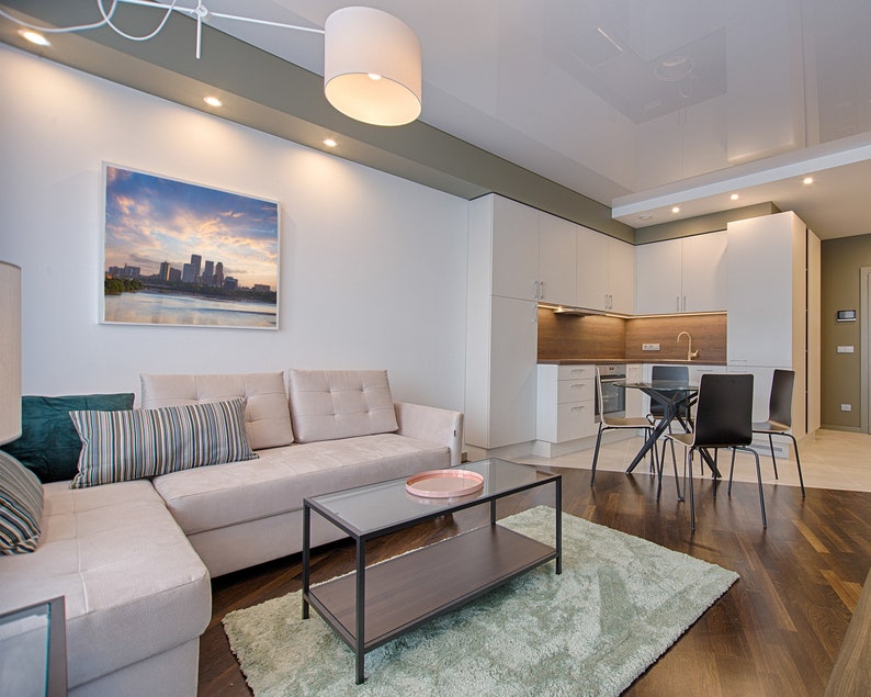 Tulsa Oklahoma Skyline Wall Art; Beautiful Colorful Sunrise; Downtown ...