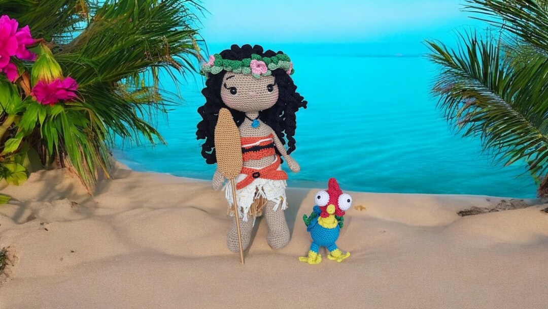 Moana Puppe, Vaiana, Gehäkelte Vaiana, Gehäkelte Moana Puppe, Amigurumi ...