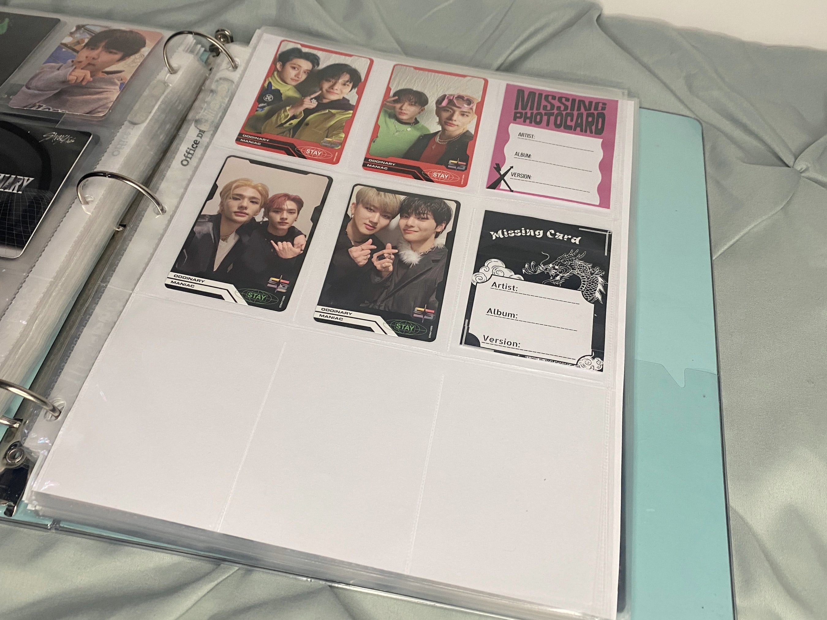 Photocard Binder Placeholders | Digital Download | Stray Kids Themed ...