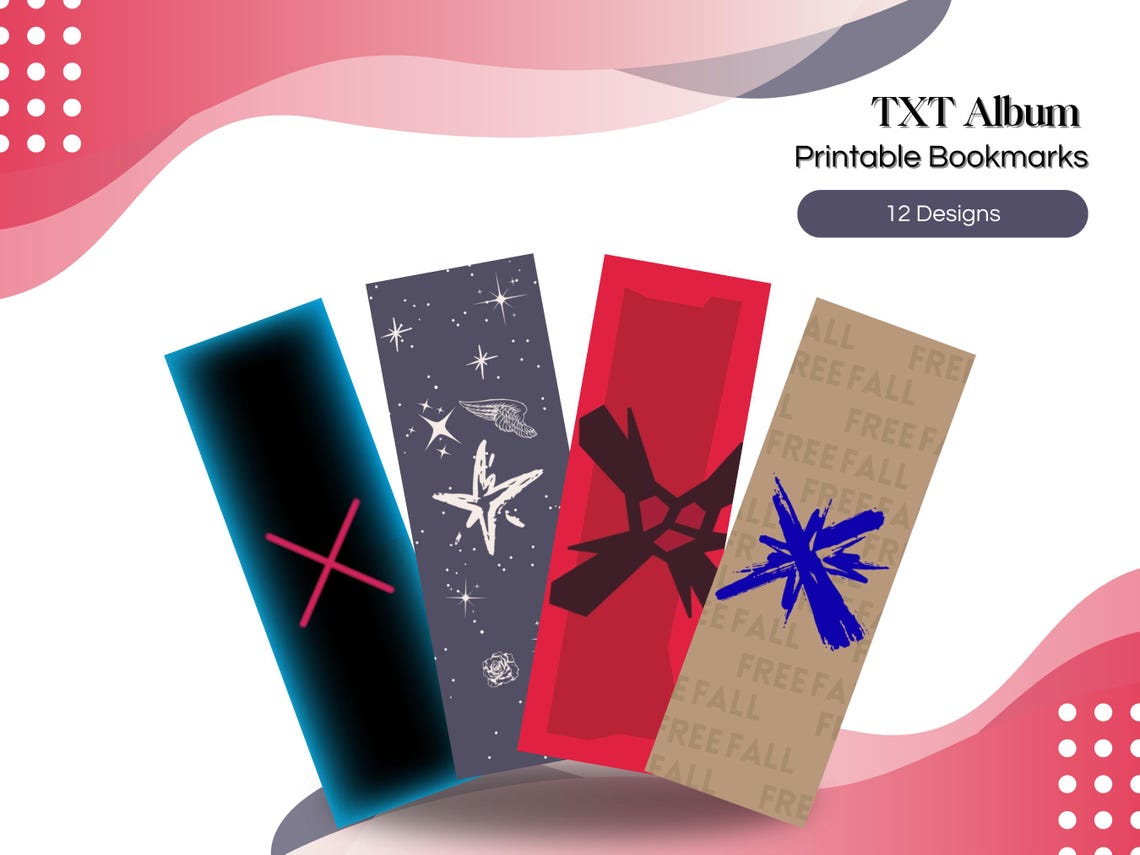 TXT Inspired Printable Bookmarks - Etsy