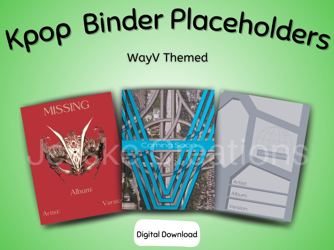 Photocard Binder Placeholders | Digital Download | Wayv | ~2.5" X 3.5 ...