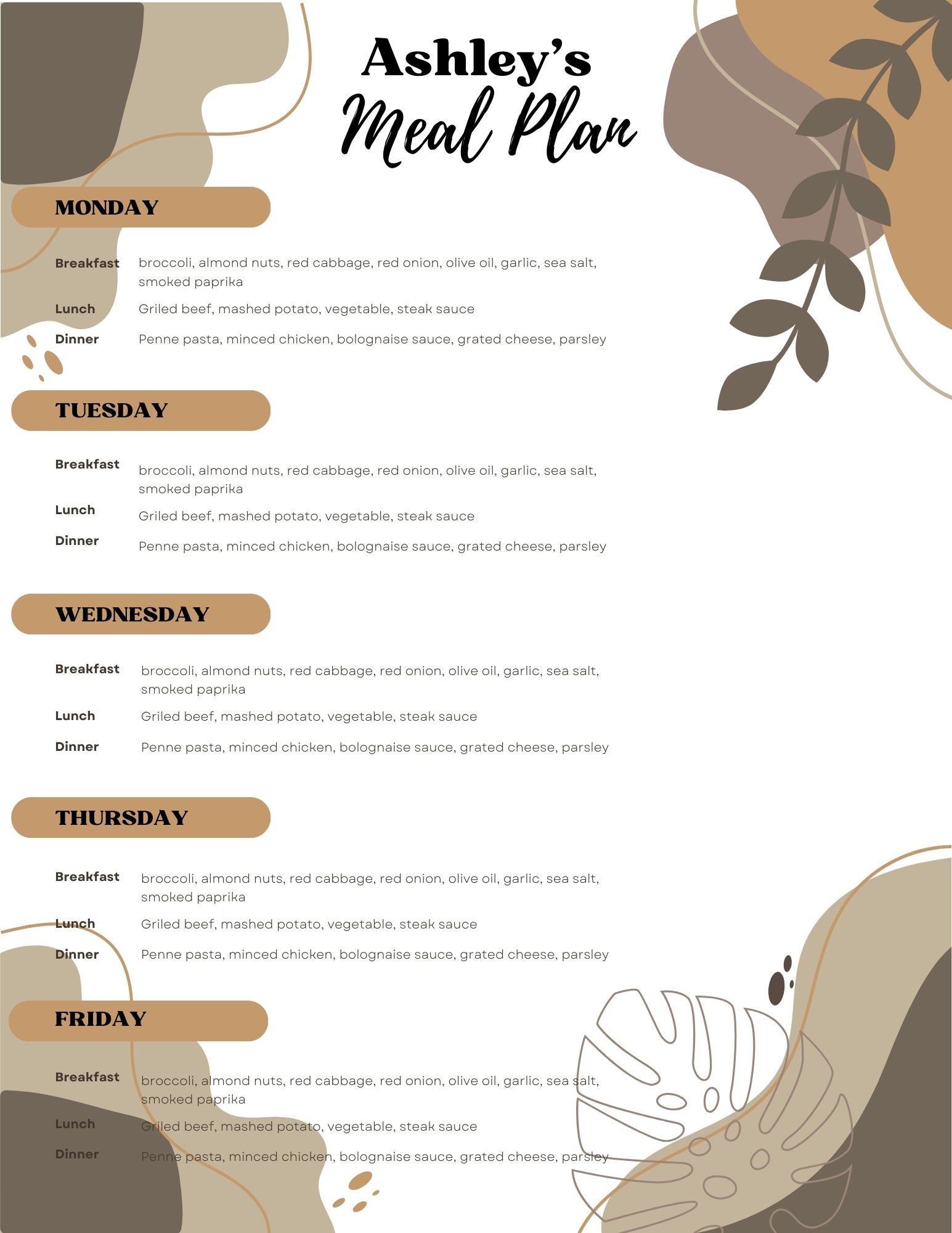 CUSTOM Diet Plan Made Specifically for YOU - Etsy