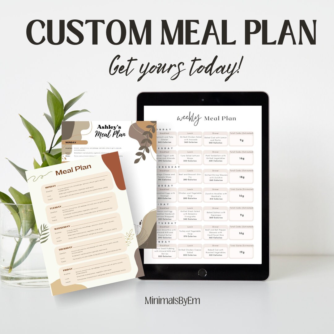 CUSTOM Diet Plan Made Specifically for YOU - Etsy