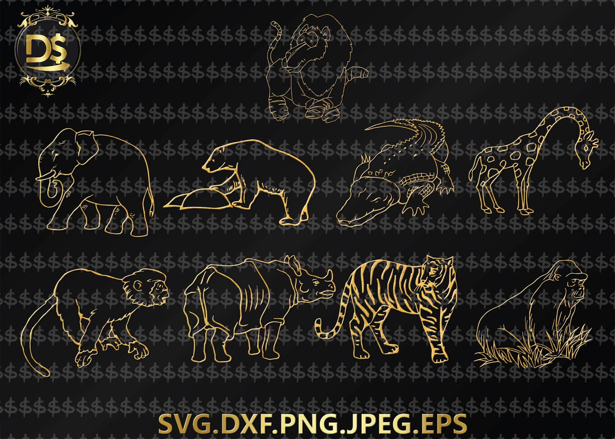 Jungle Animals SVG Set. Safari Animals SVG. Cricut Cut Files - Etsy Canada