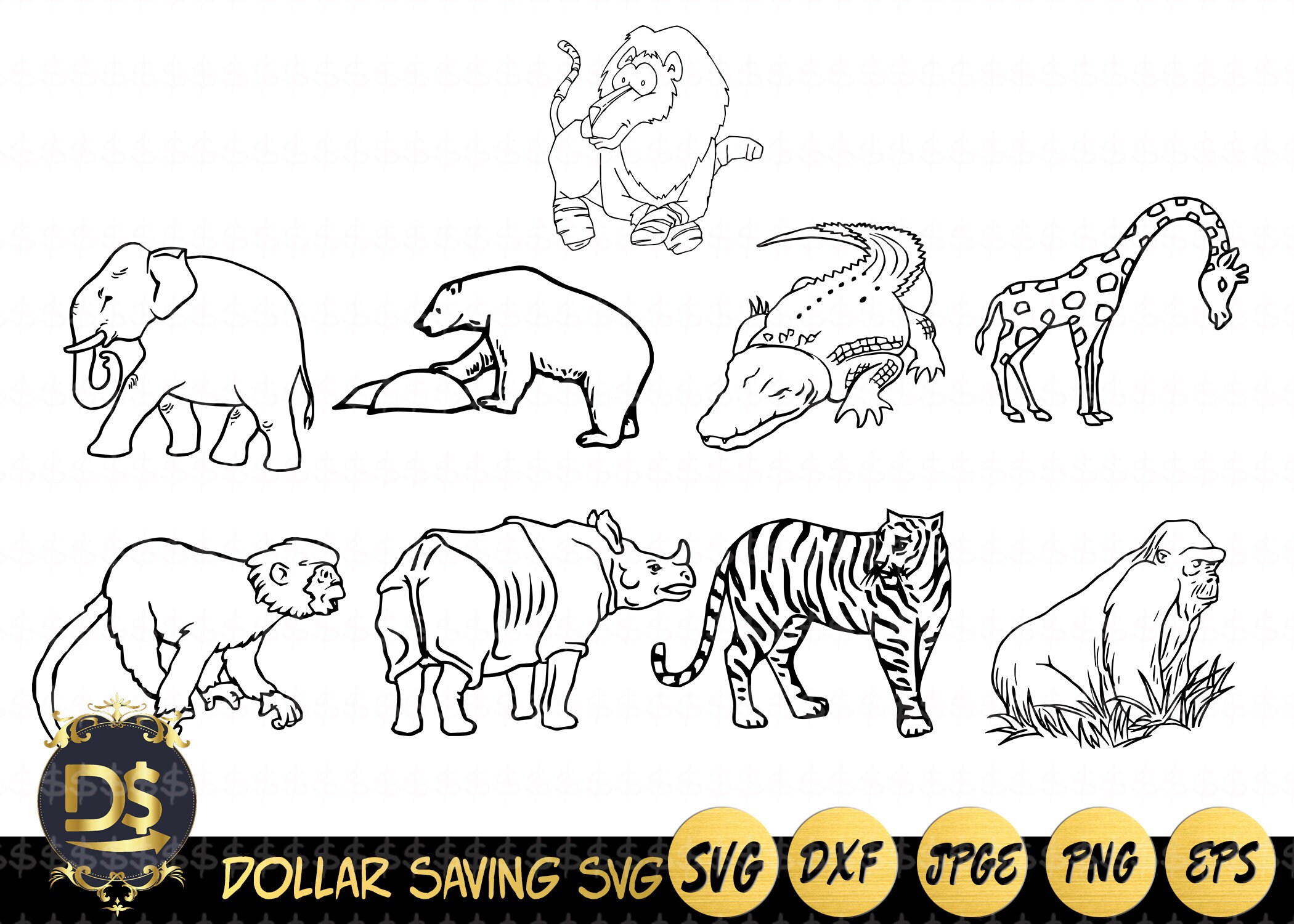 Jungle Animals SVG Set. Safari Animals SVG. Cricut Cut Files - Etsy Canada