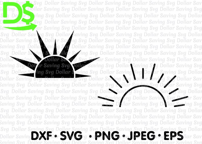 Half Sun SVG for Cricut Sun Svg for Commercial Use Cut File | Etsy UK
