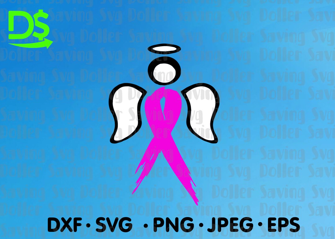 Cancer Ribbon Angel Wings SVG Cancer Survivor Awareness - Etsy Denmark