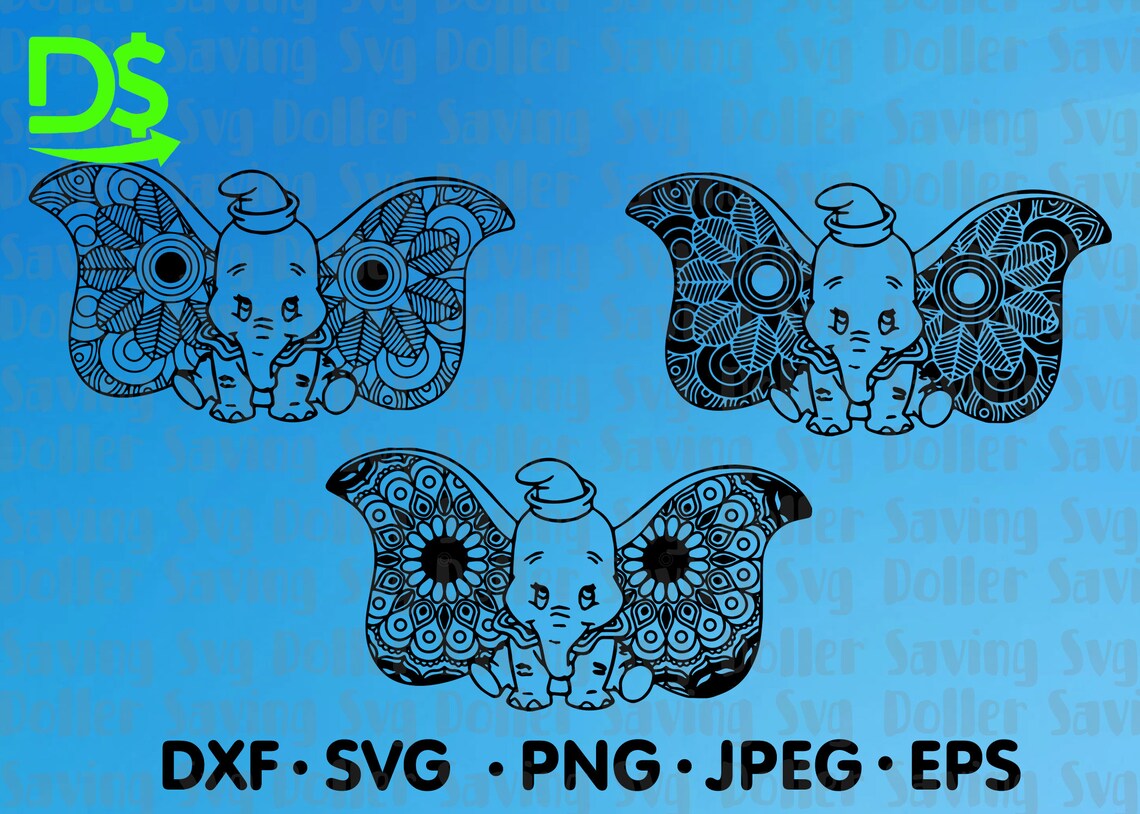 3 Files Dumbo Mandala Svg Dumbo Svg Disney Coluring Pages - Etsy Canada