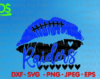 Raiders Lips Dxf - Etsy