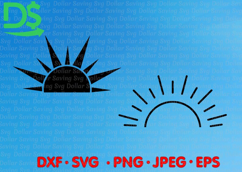 Half Sun SVG for Cricut Sun Svg for Commercial Use Cut File | Etsy UK