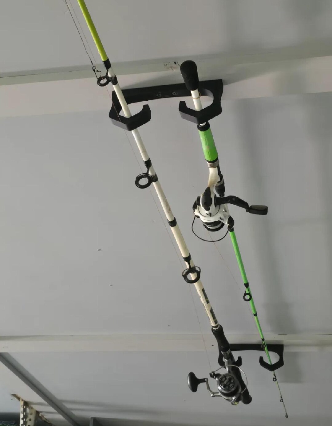 Ceiling Fishing Rod Rack: Overhead 2-rod Garage Storage Mount - Etsy