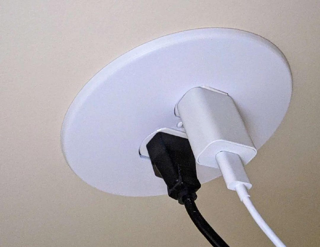 Modern Circle Outlet Cover – Minimalist Round Wall Plate in Black or ...