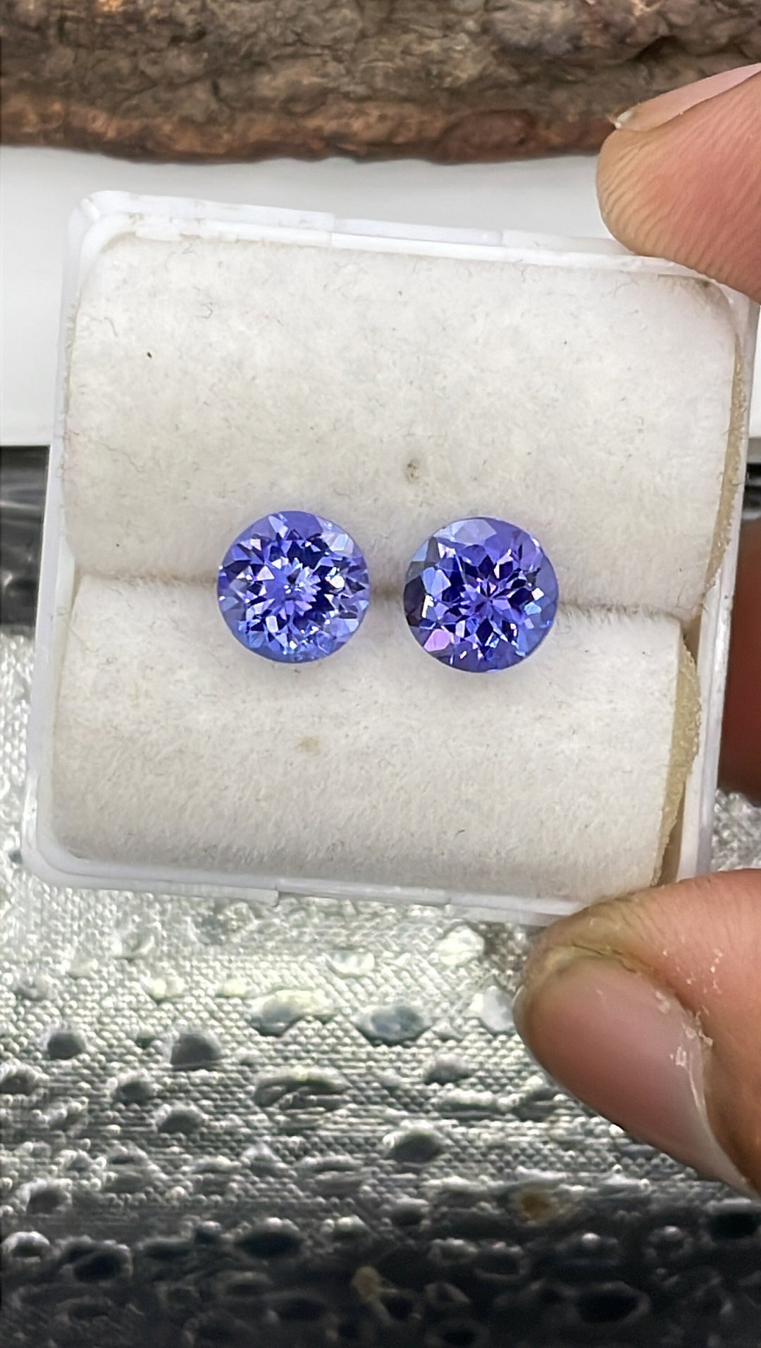 Natural Tanzanite Round Pair 2.03 Cts , 6 Mm , Beautiful Round Cut ...