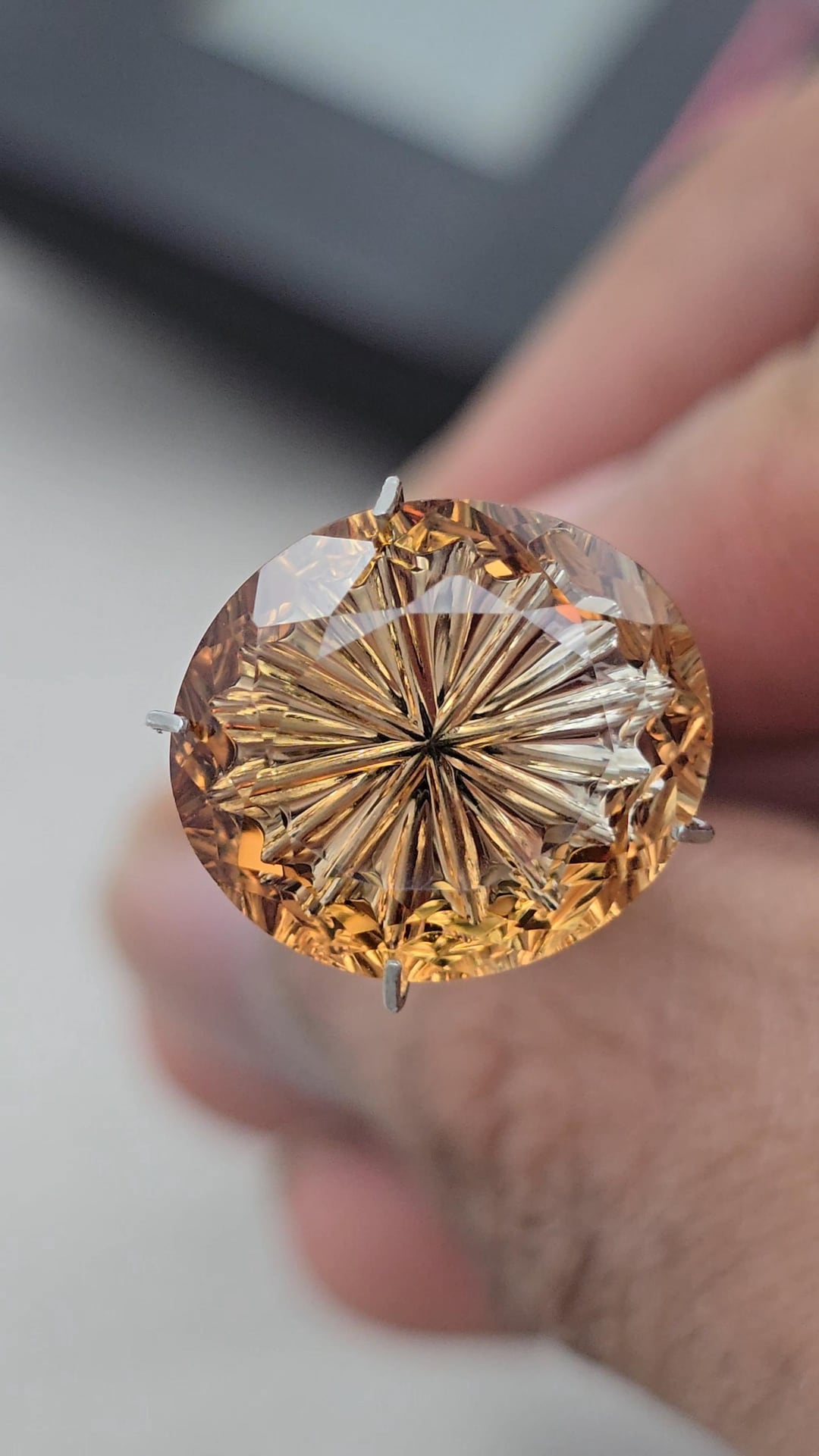 Rare Fantasy Cut Natural Imperial Topaz 14x10 Mm Oval Shape Faceted ...