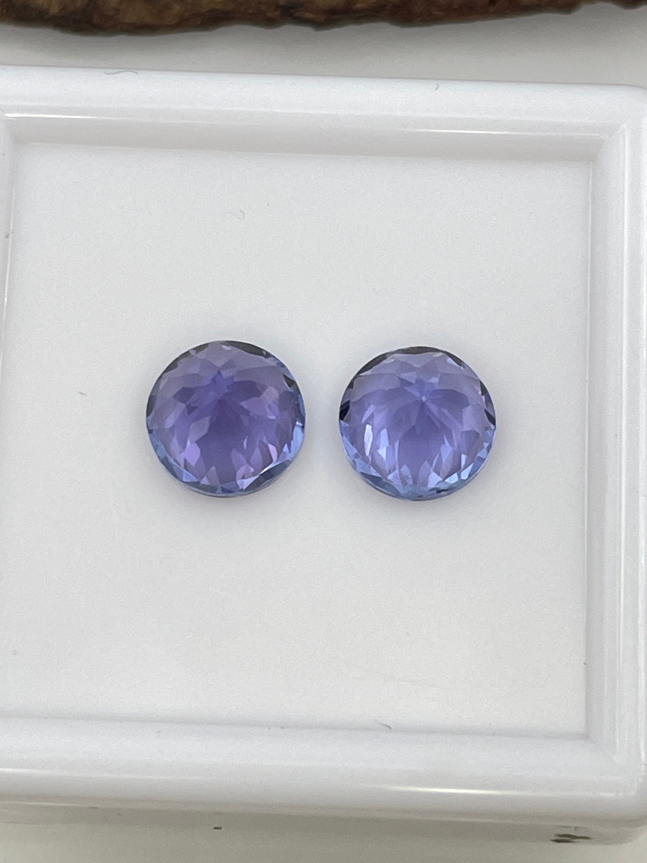 Natural Tanzanite Round Pair 2.03 Cts , 6 Mm , Beautiful Round Cut ...
