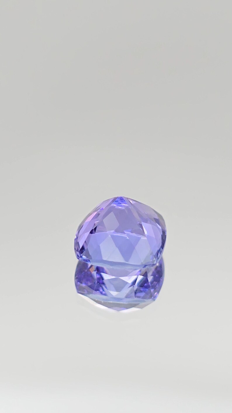 Rare Natural Violet Blue Color Tanzanite 7 Mm Cushion Shape Faceted ...
