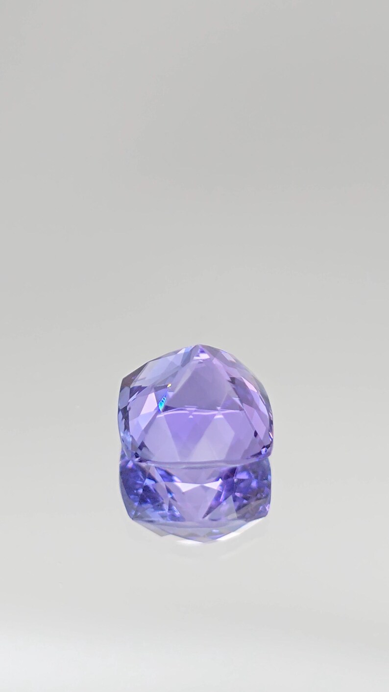 Rare Natural Violet Blue Color Tanzanite 7 Mm Cushion Shape Faceted ...