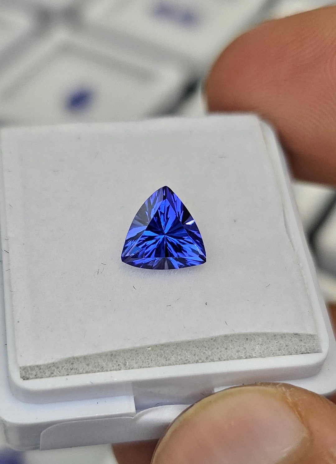 Very Rare D Block Colour Natural Unheated Blue Tanzanite 7 Mm Trillion ...