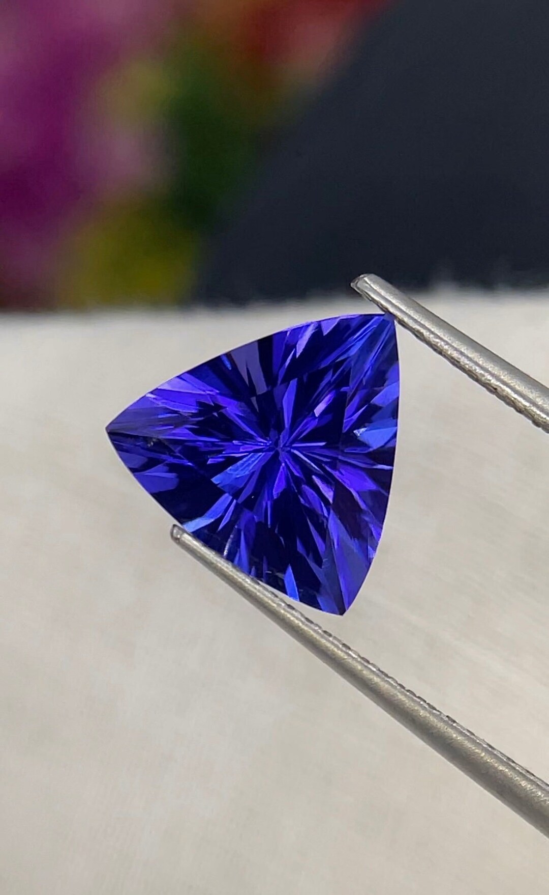 D-block Color Tanzanite 3.4 Cts 10.5 Mm Fancy Shape Tanzanite Leaser ...