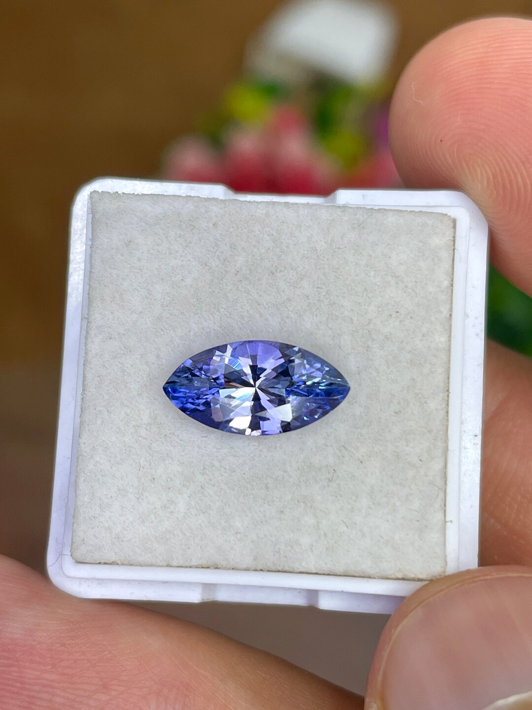 Mermaid Tanzanite 1.80 Cts 12x6.2 Mm Precision Cut Tanzanite Ring Size ...