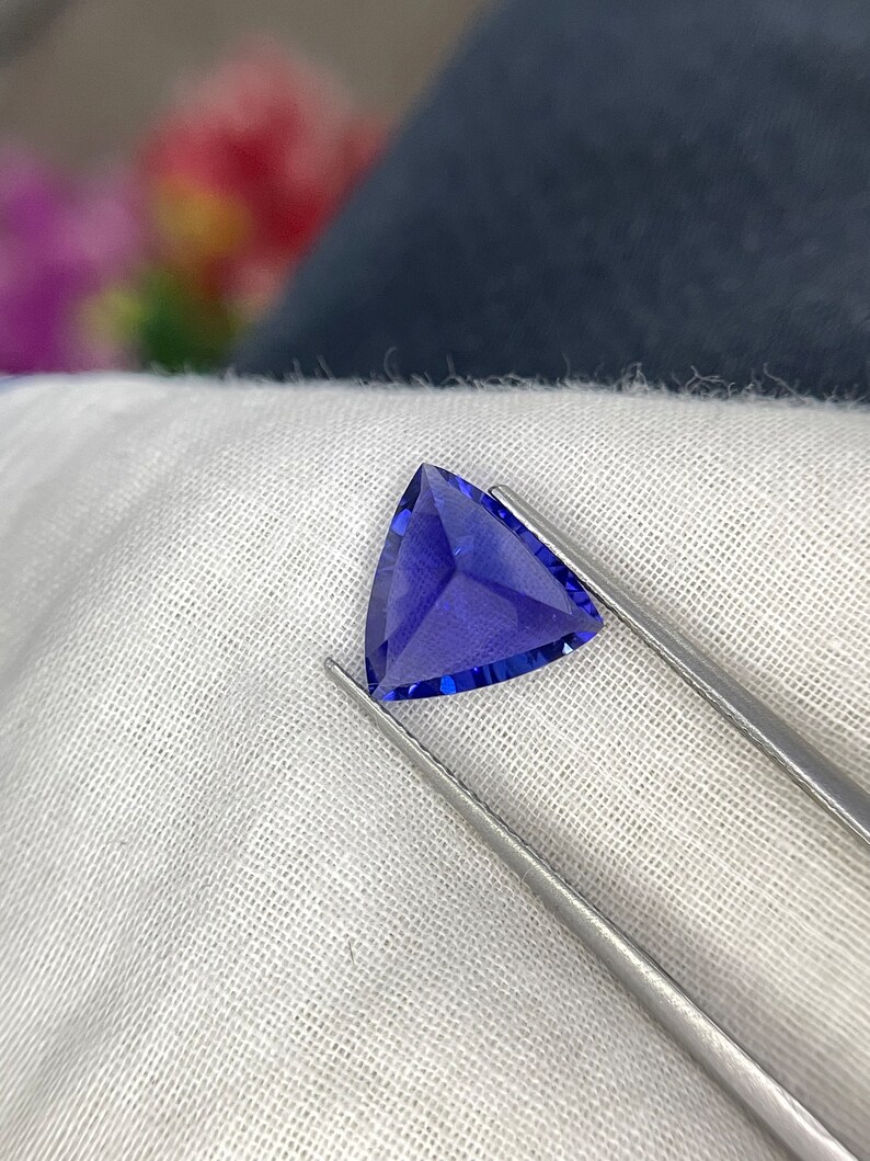 D-block Color Tanzanite 3.4 Cts 10.5 Mm Fancy Shape Tanzanite Leaser ...