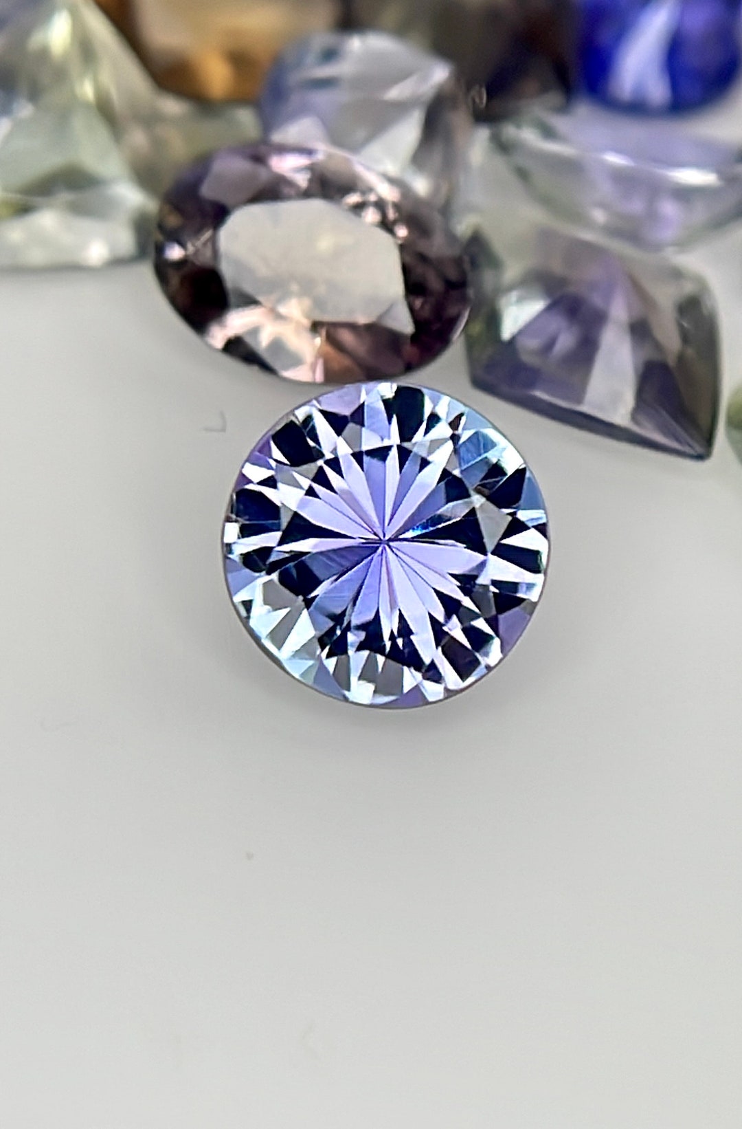 Master Cut Mermaid Color Natural Unheated Tanznite Round Cut Loose ...