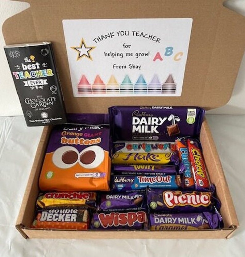 Thank You Teacher Cadburys Treat Box | Thank You Teacher Hamper ...