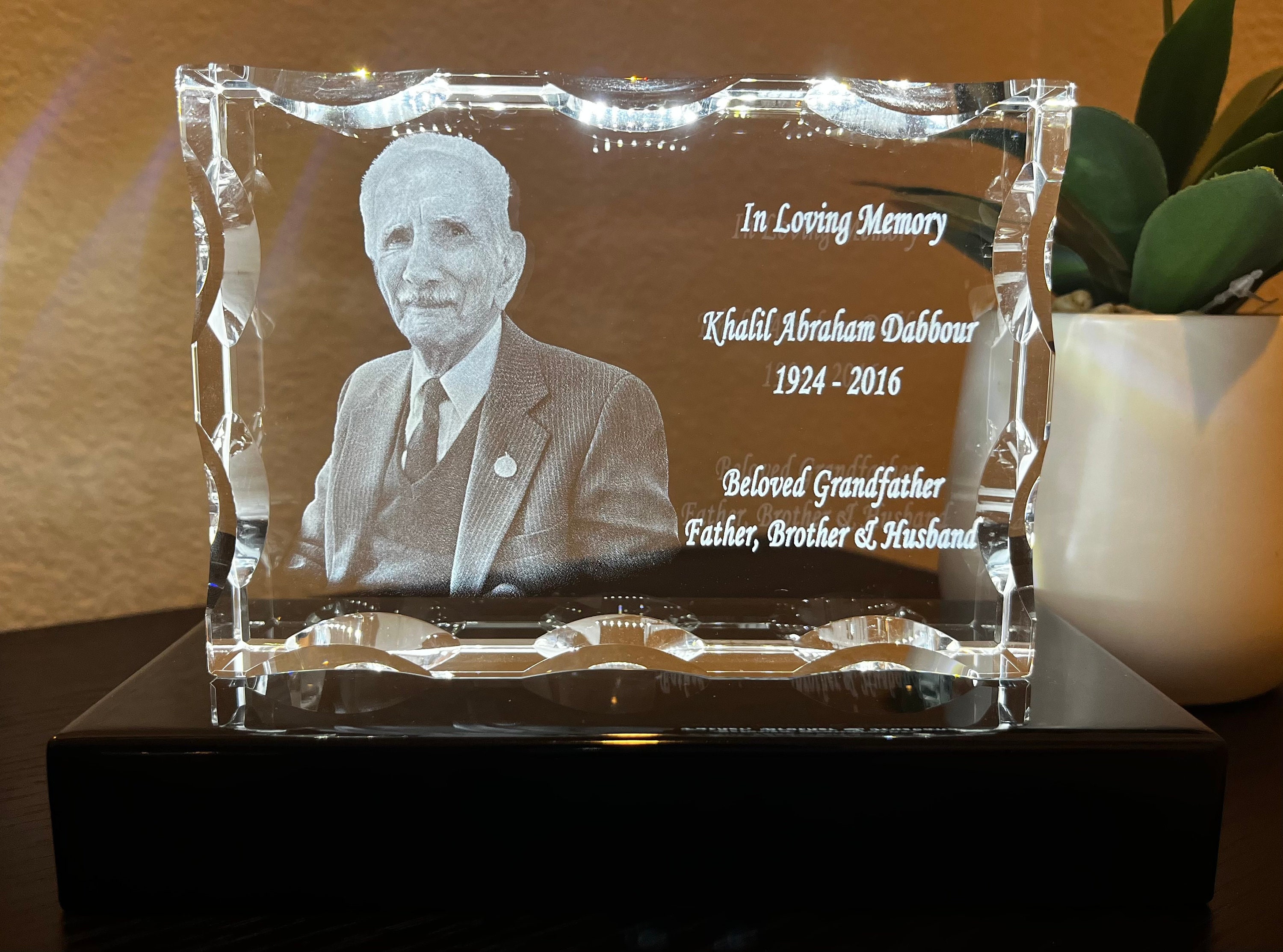 Memorial Crystal - Etsy